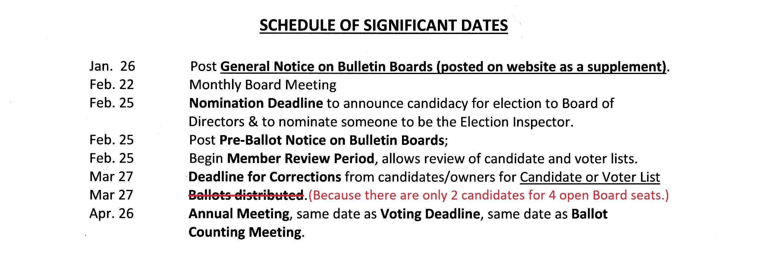 The 2023 Board of Directors’ Election is declared uncontested ...