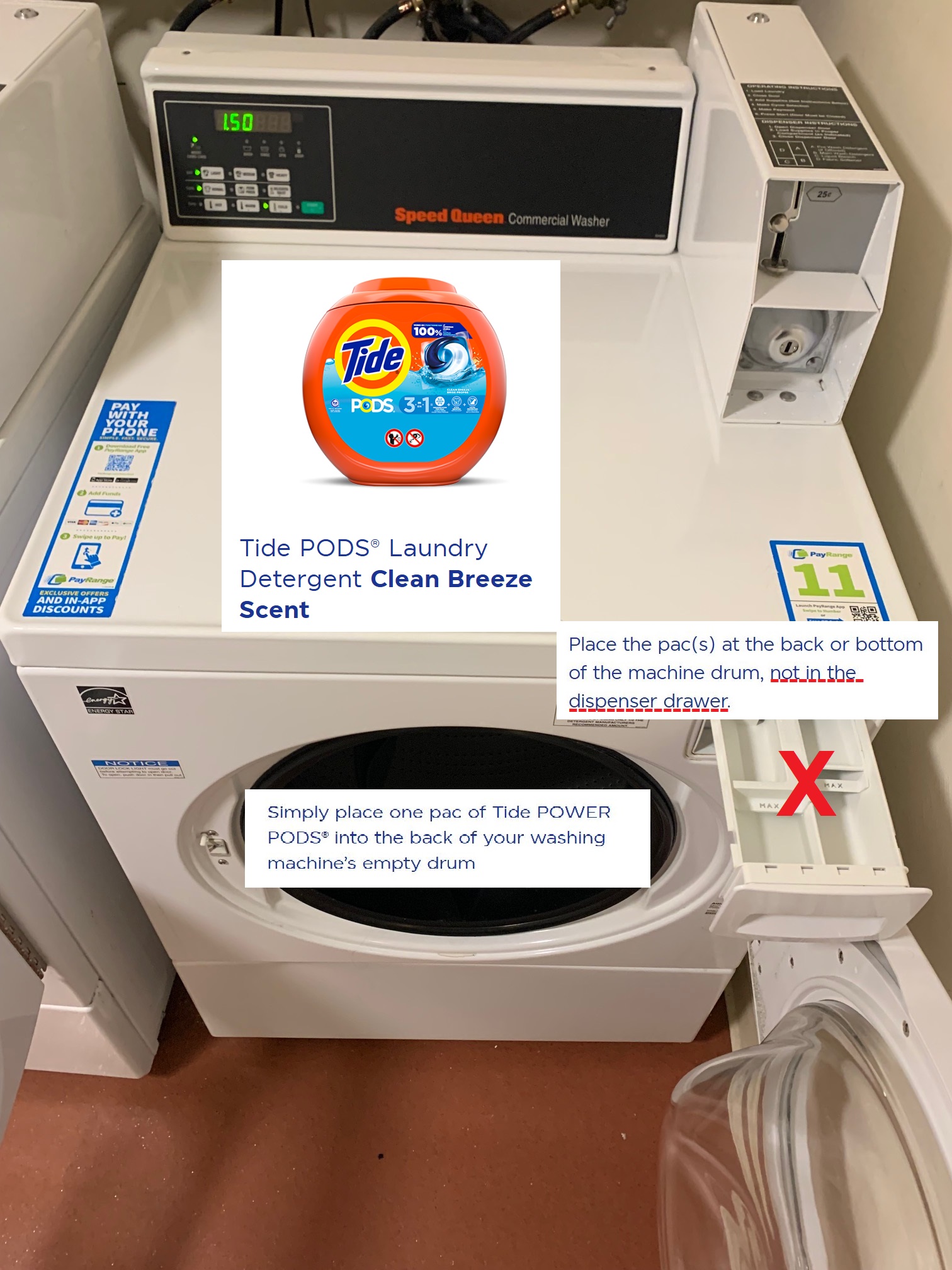 Tide Pods must NOT be placed into the dispenser trays – RockRidge Manor